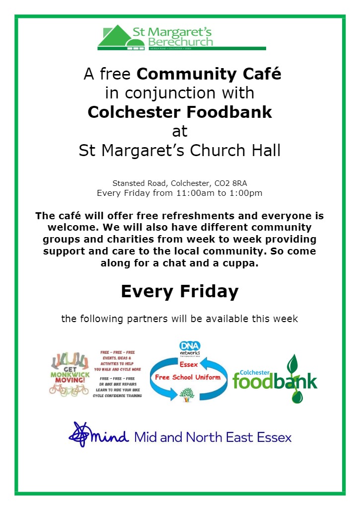 St Margaret’s Community Cafe every Friday – Wimpole Road Methodist Church